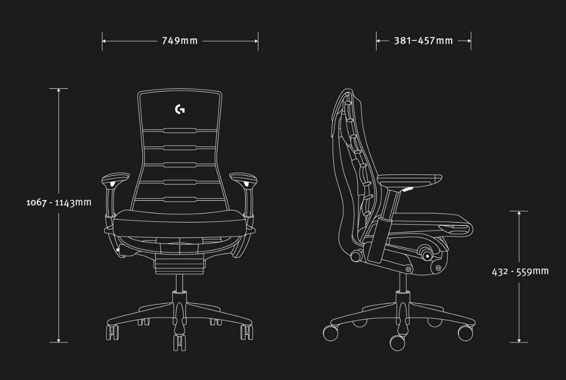 SILLA EMBODY GAMING HERMAN MILLER- LOGITECH – Elementos y Complementos